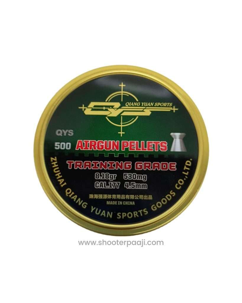 QYS Training Grade 4.50MM, .177 Cal, 500 Pellets | Shooter Paaji